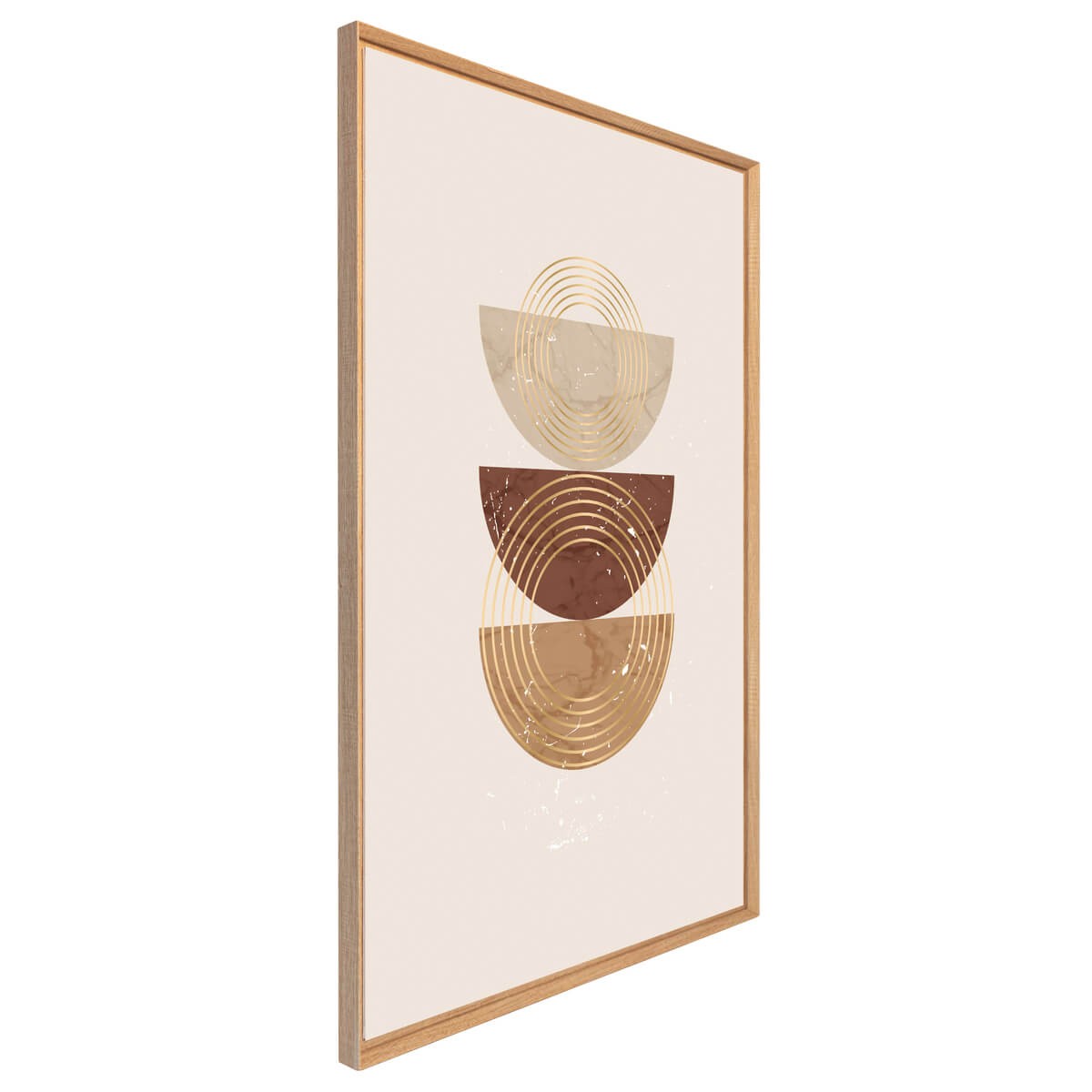 Tableau mural encadré formes et doré 65x97 cm | Photoexpression