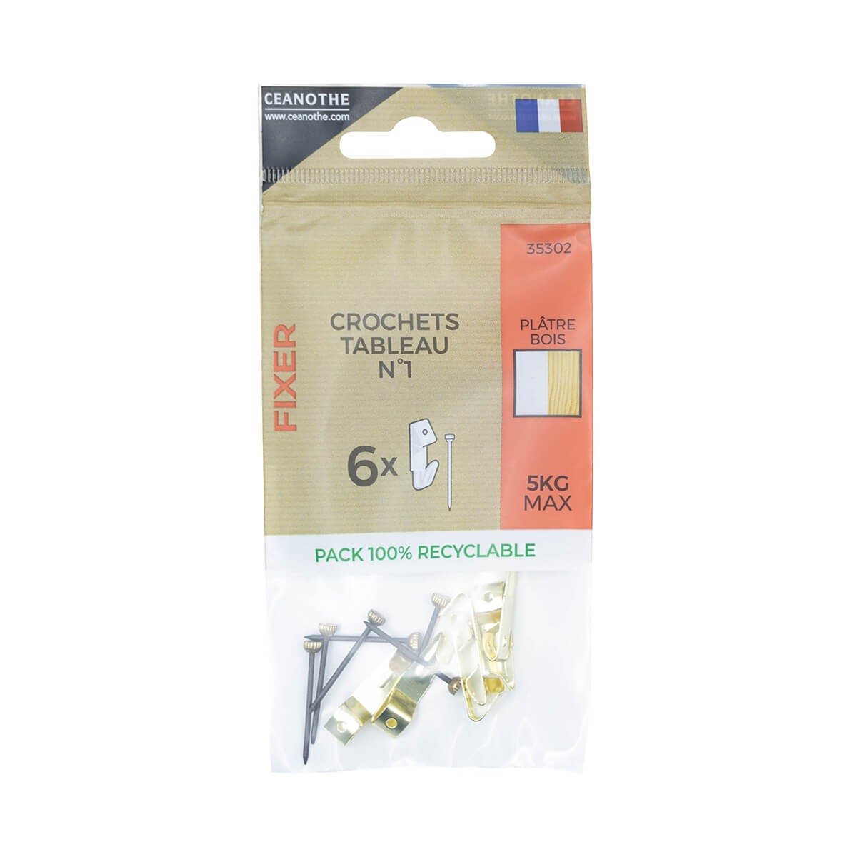 Lot crochets à tableau n°1 - accessoires encadrement | Photoexpression